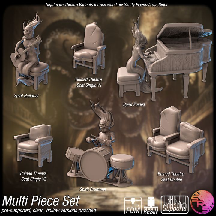 3D Printable Nightmare Theatre Terrain Set by SRS Studios